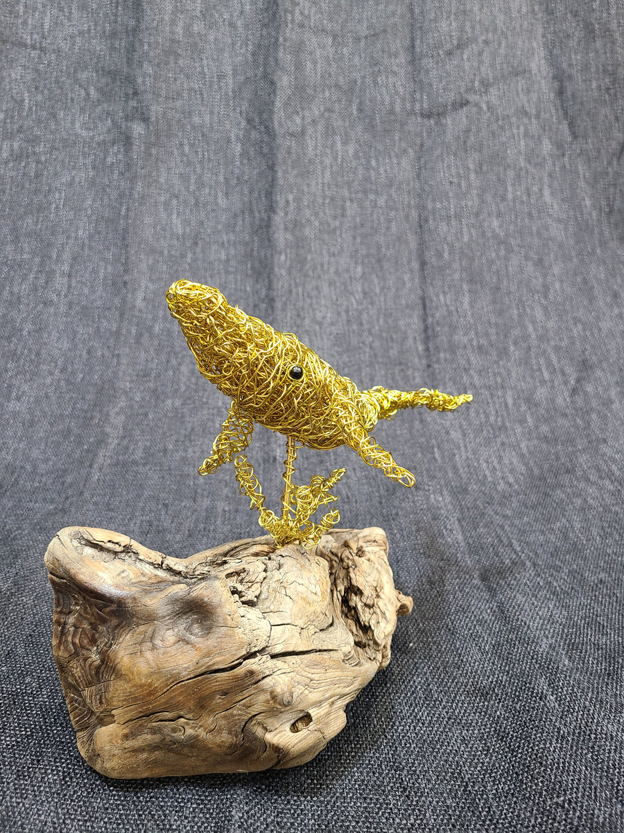 "Oceana" Brass Wire Humpback Whale Sculpture – Wire Artist Laura Ouimet ...